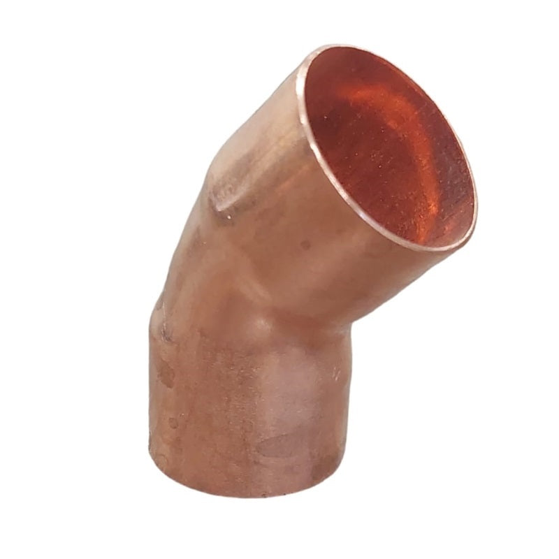 Codo de cobre 1" x 45: resistente y duradero para instalaciones de tuberías – FerreFlex