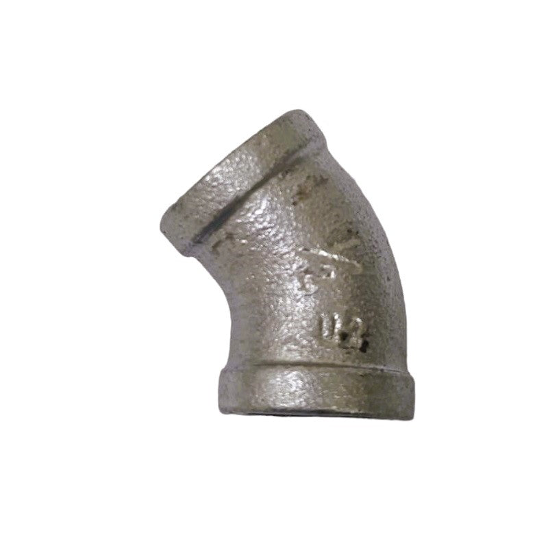 Codo de 45 Reforzado 1/2" Galvanizado: Resistente y Duradero – FerreFlex