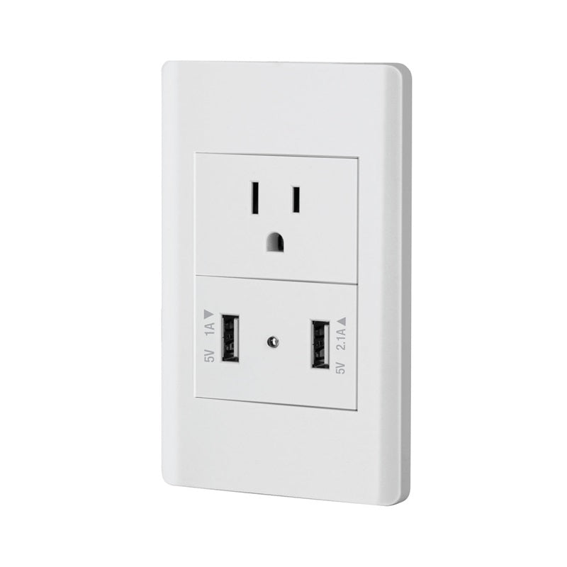 Placa Armada Contacto y 2 USB Cousb-LB Blanca: Voltaje Eficiente – FerreFlex