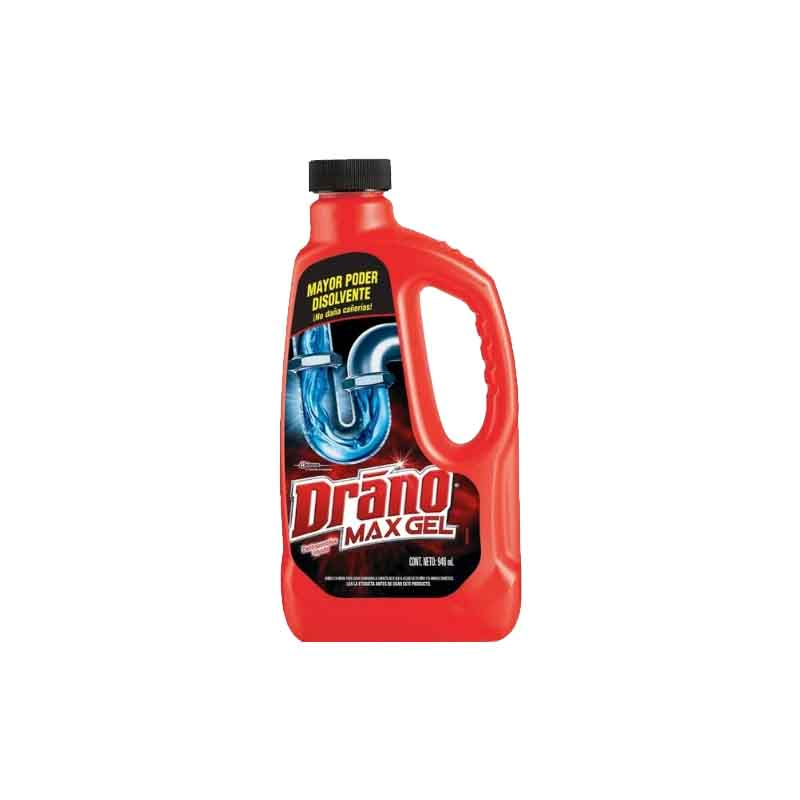 Destapacaños líquido Drano Max Gel 946ml: potente desatascador para tuberías – FerreFlex