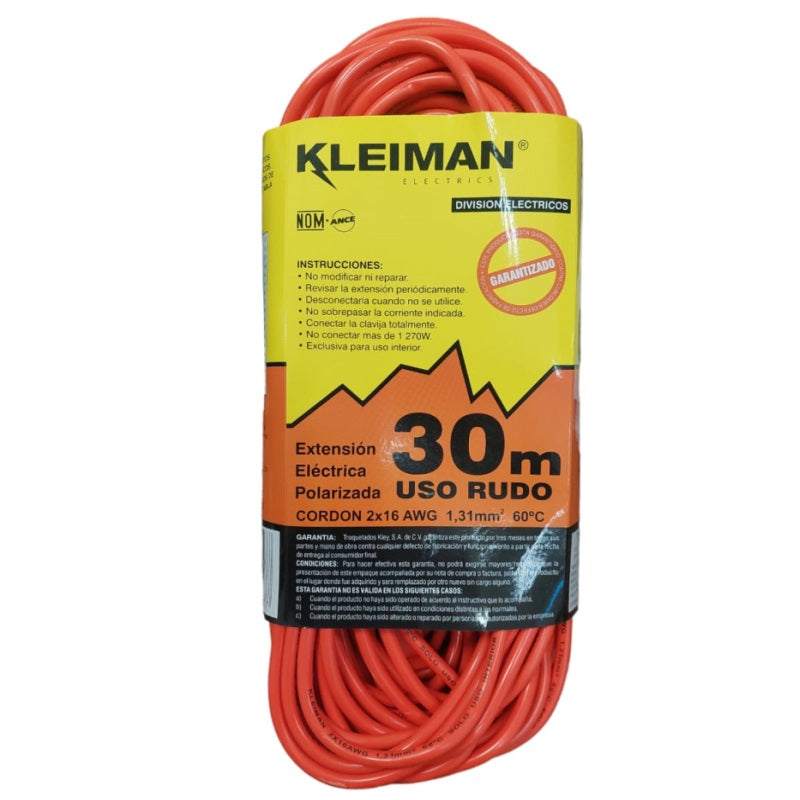 Extension Uso Rudo 30Mts Ext-025 Kley 127V - Resistente y Seguro ... Extension Uso Rudo 30Mts Ext-025 Kley 127V - Resistente y Seguro ...