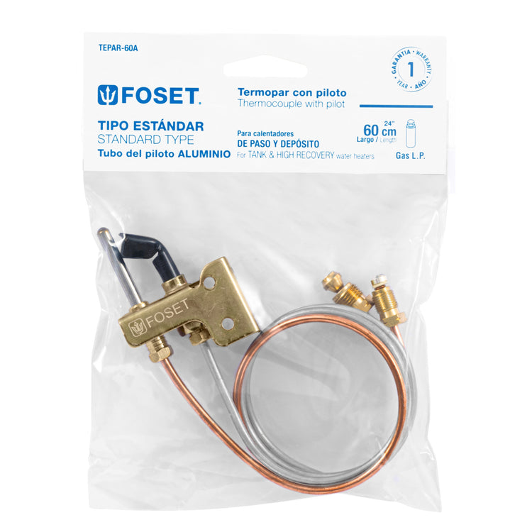 Termopar para Boiler con Piloto de Aluminio - Modelo Tepar-60A Foset ...