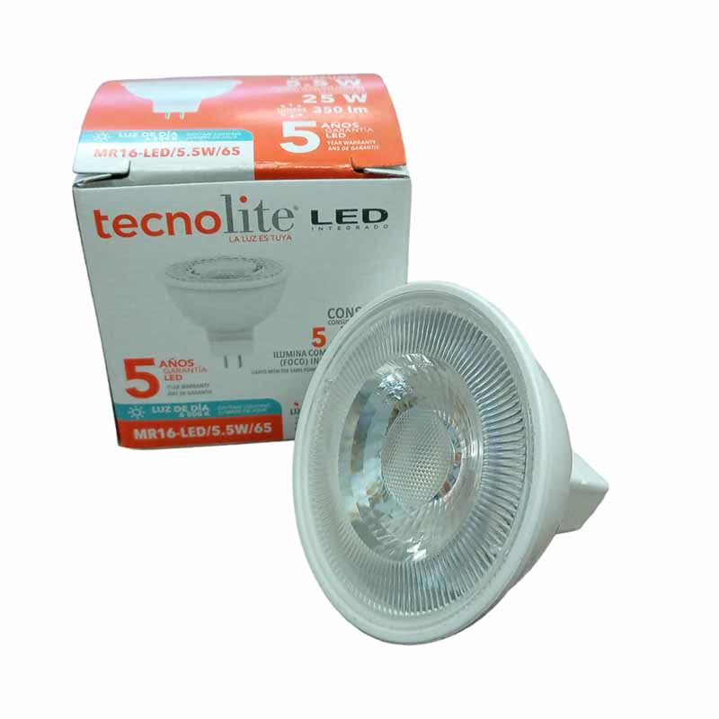 Lámpara LED MR16 de 5.5W Tecnolite: Iluminación eficiente y duradera ...