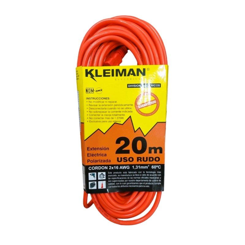 Extension Uso Rudo 20Mts Ext-023 Kley 127V - Resistente y Seguro ...