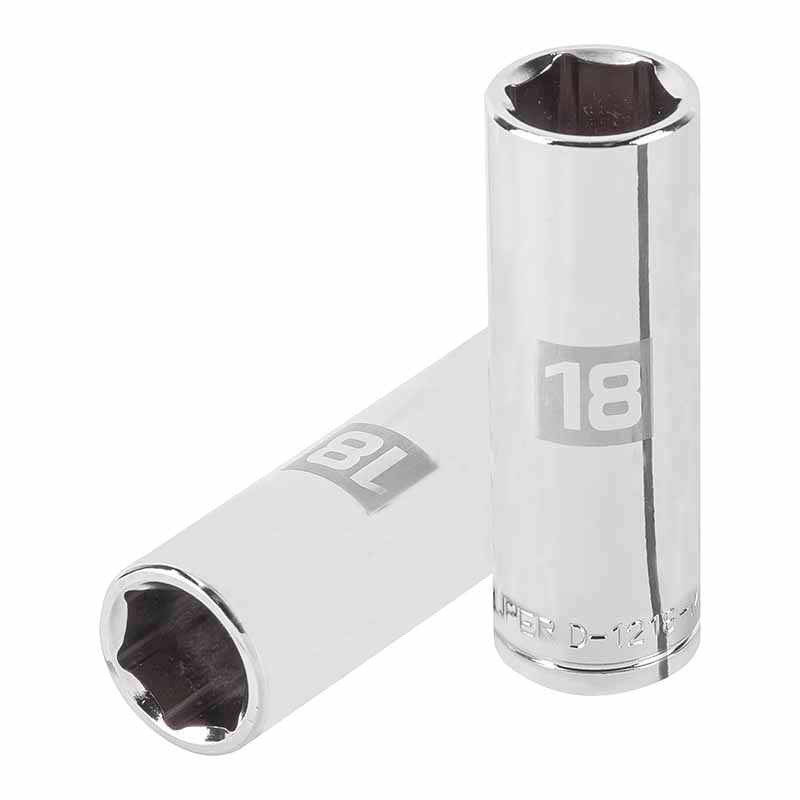 Dado largo cuadro 1/2" hexagonal 18mm - D-1218-ML Truper: resistente y ...