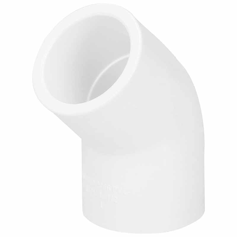 Codo hidráulico 1/2X45 PVC-861 Foset: resistente y duradero – FerreFlex