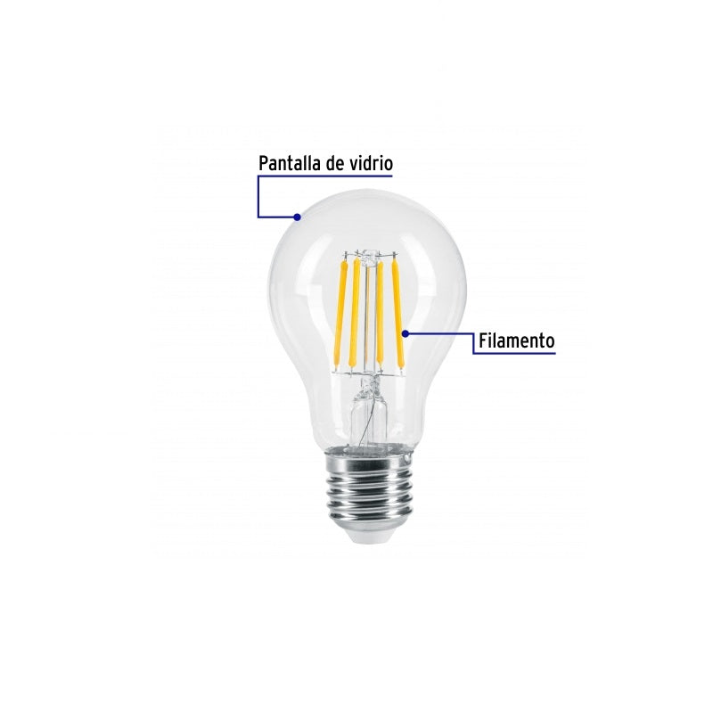 Foco LED de filamento 6W: eficiente y duradero - Volteck – FerreFlex