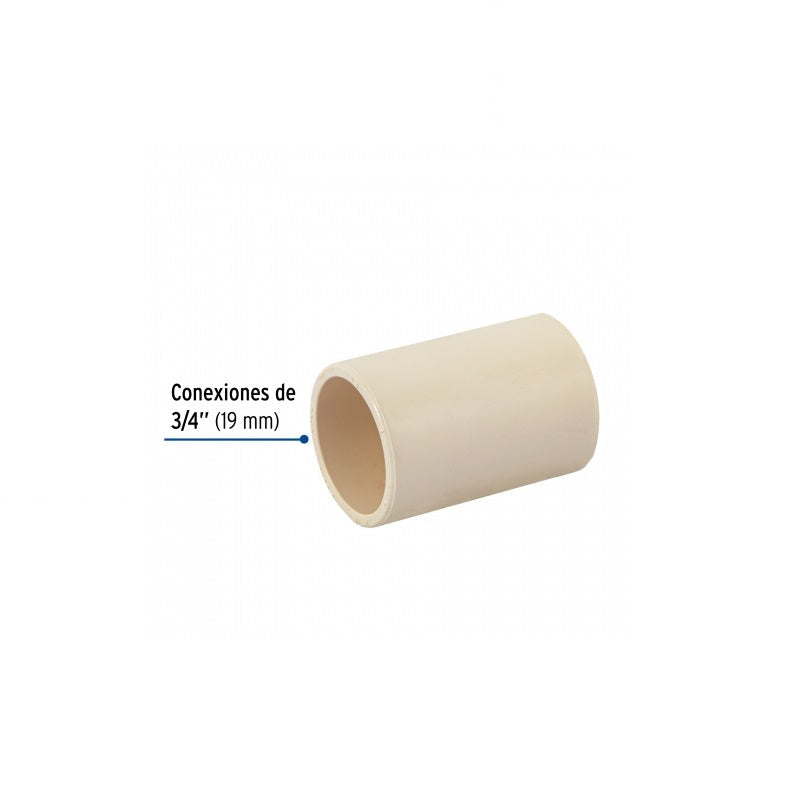 Cople CPVC 3/4 Cpvc-262 Hidroflow Foset: Resistente y Duradero – FerreFlex