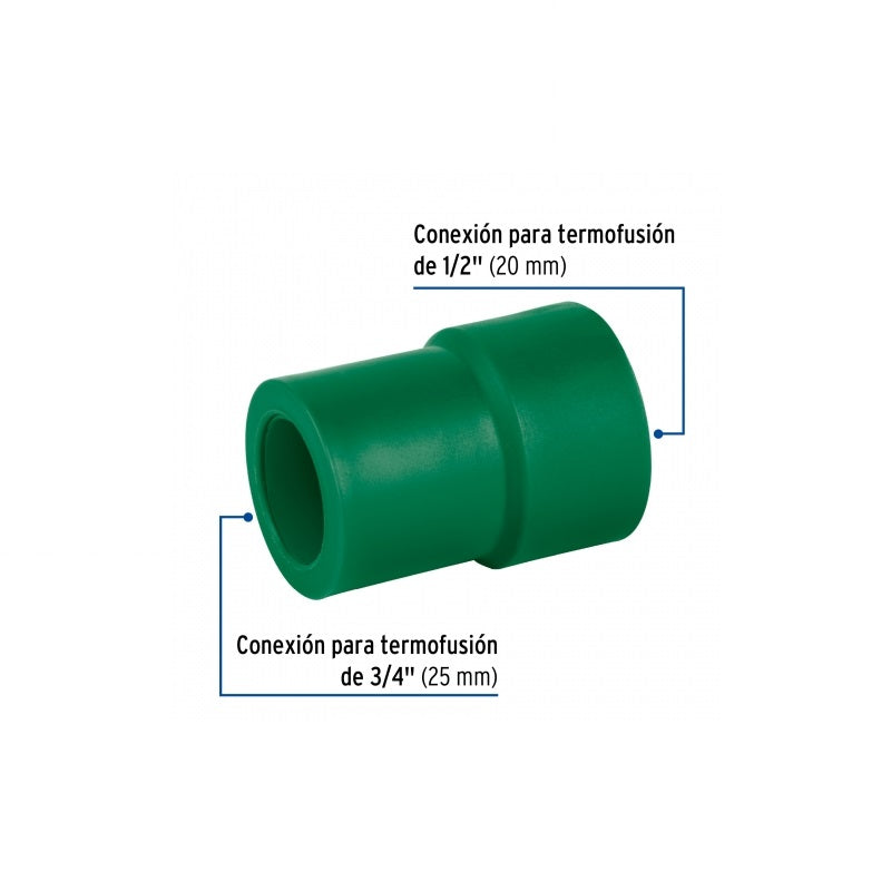 Reducción PPR 3/4x1/2 Cv-221 Foset: Conexión de tuberías de forma ...