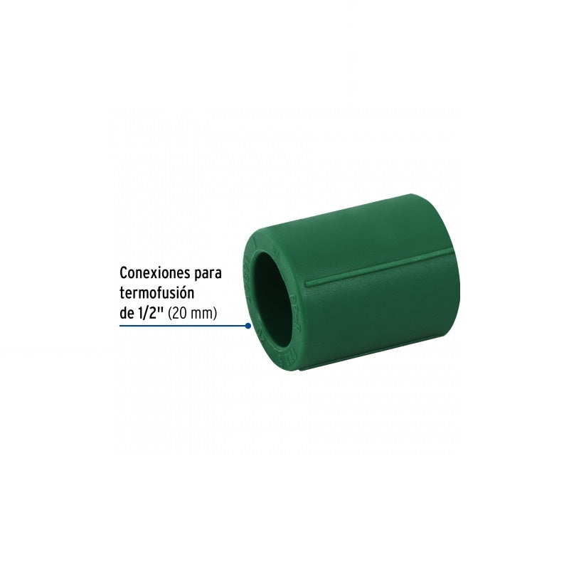 Cople liso 1/2 PPR CV-261 Foset: resistente y duradero – FerreFlex