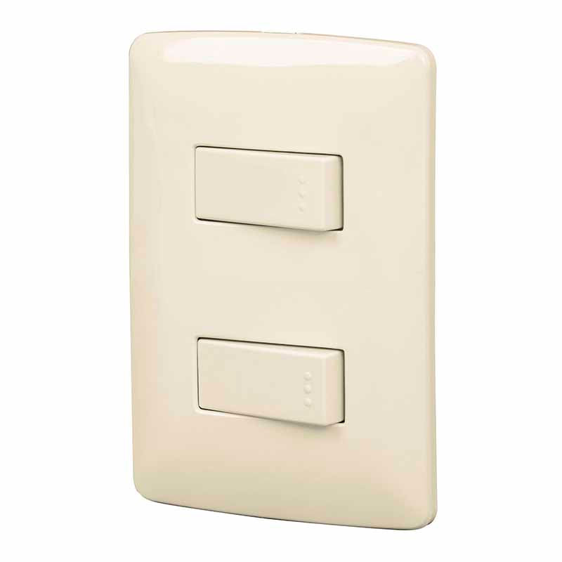 Placa con 2 Apagadores Sencillos Pa-Apdo-I Volteck - ¡Ahorra energía ...
