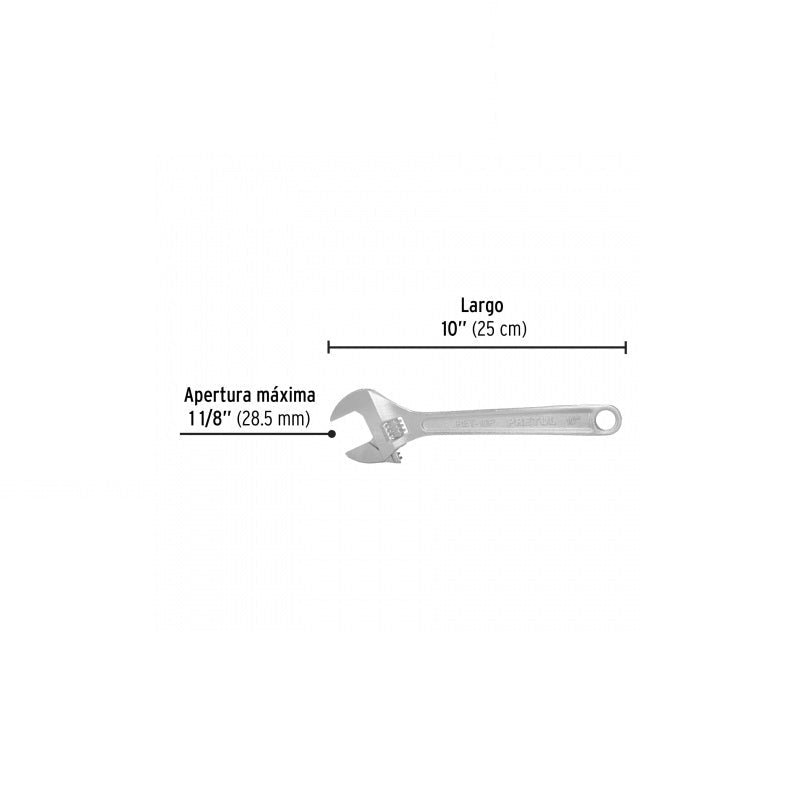 Llave Perica 10" Pet-10P Pretul: Herramienta ajustable de alta calidad ...