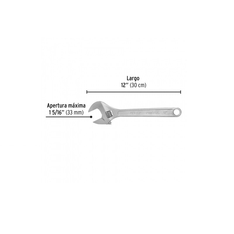 Llave Perica 12" Pet-12P Pretul: Herramienta de alta calidad para ...