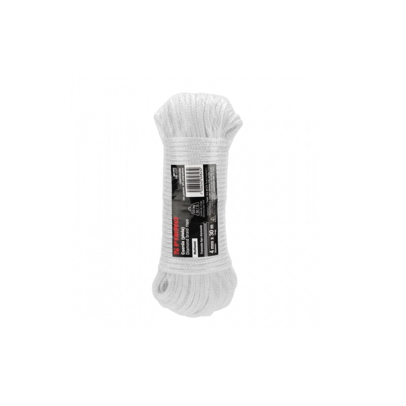 Cuerda Piola 4mm x 30 mts Blanca Fiero: Resistente y duradera – FerreFlex